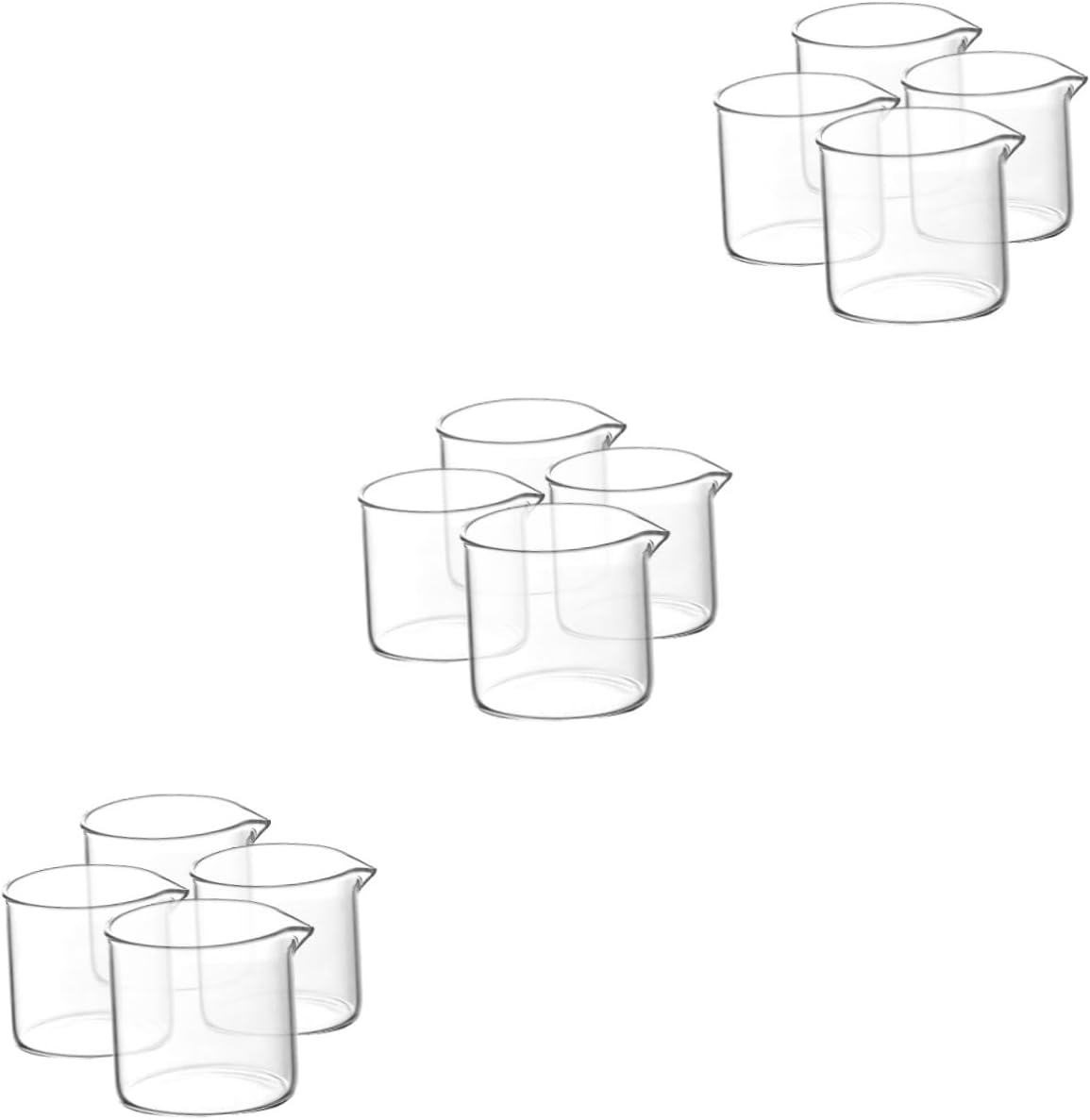 Amazon | NUOBESTY 12個 シングルスパウトガラスミルクカップ エスプレッソ ミルクソースピッチャー シロップ ガラスクリーマーピッチャー クリーマーマグ ティークリーマー ...