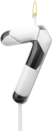 Amazon.com: Soccer Candle, 7th Football Birthday Number Seven Seventh ...