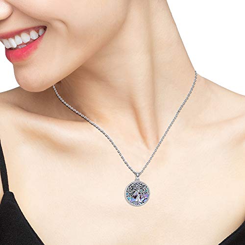 Friggem Collar Mujer Árbol de la Vida Plata de Ley 925 Colgante Árbol ...