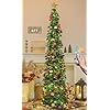 Amazon.com: HMASYO 6 FT Pop Up Christmas Tree with 100 LED Timer Lights ...