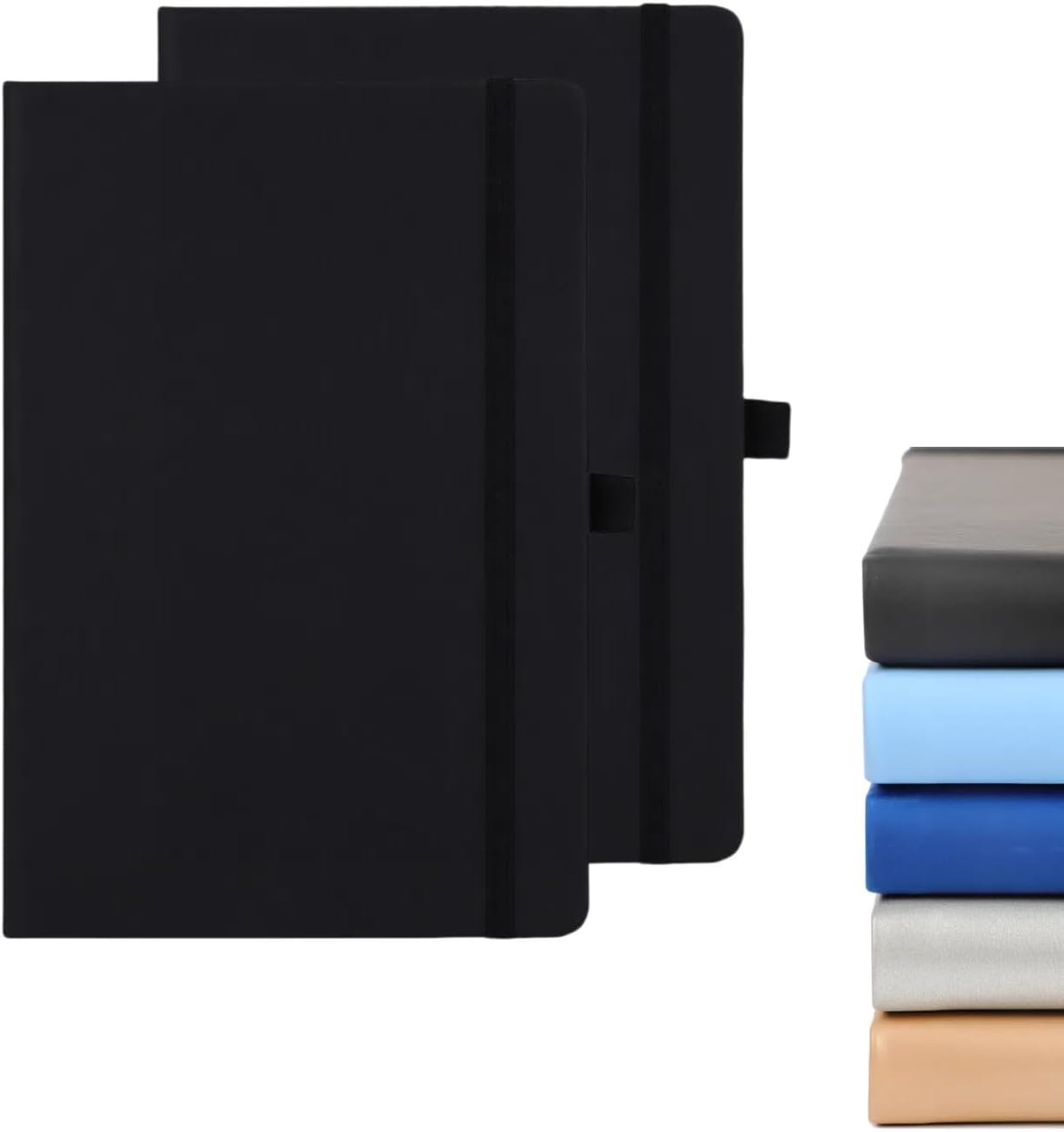 JAFEN Paquete de 2 Libretas A5 con Banda Elástica - Libreta de Notas ...
