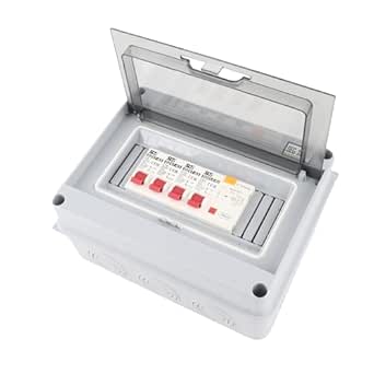 3 Way Consumer Unit, 63A 30mA RCD with 6A+16A+32A MCBs, Garage Consumer ...
