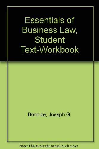 Amazon.com: Essentials of Business Law: 9780070065277: Bonnice, Joseph ...