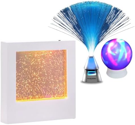 Playlearn 22cm Sensory LED Lights Glitter Filled Square for Kids ...