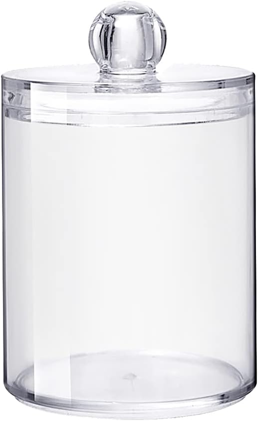 Amazon.com: UUYYEO Clear Round Cotton Swab Holder Cotton Ball Container ...