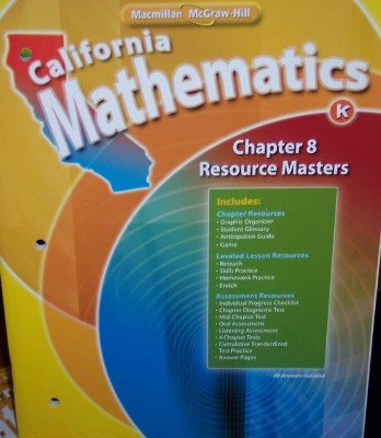 Chapter 8 Resource Masters Grade K (California Mathematics, Math ...