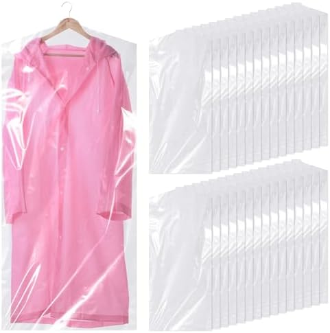 Garment Bags for Hanging Clothes, 30 Pcs Dry Cleaner Bags, Dry Cleaner ...