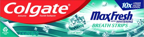 Colgate Max Fresh with Whitening Toothpaste with Mini Breath Strips ...