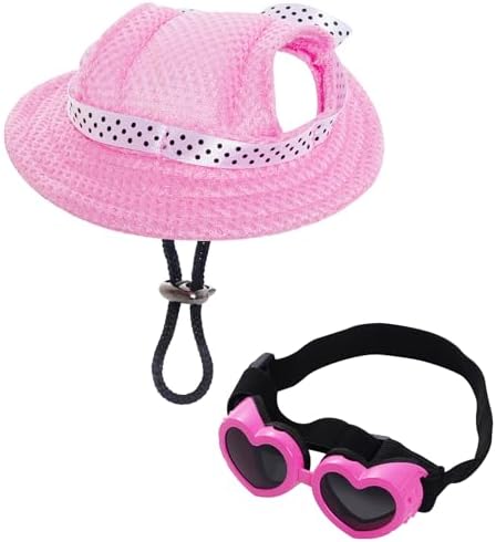 Amazon.com : Dog Sun Hat Set Including Dog Visor Sunbonnet Outfit with ...