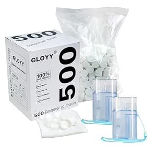 Amazon.com: Soft Compressed Towels, 500 Count Biodegradable Wipe Mini ...