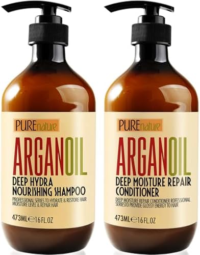 Amazon.com : Argan Oil Shampoo and Conditioner Set - Sulfate Free ...
