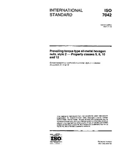 ISO 7042:1997, Prevailing torque type all-metal hexagon nuts, style 2 ...