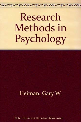 Amazon.com: Research Methods in Psychology: 9780395646199: Heiman, Gary ...