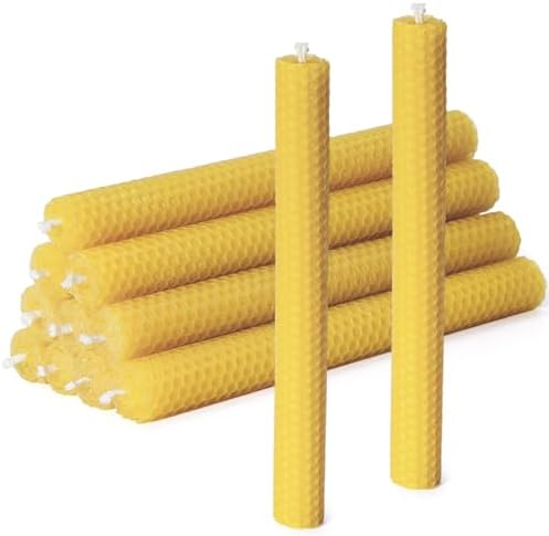 Amazon.com: DEYBBY Handmade Beeswax Taper Candles, Dripless Wax Candles ...