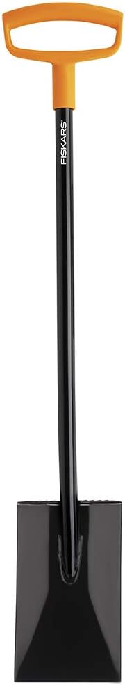Amazon.com : Fiskars Steel D-Handle Flat Square Garden Spade, Gardening Tools for Edging ...