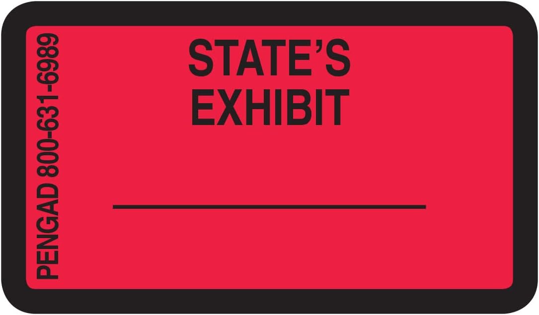 Amazon.com : Legal Exhibit Label Stickers, 7/8 x 1-1/2 inches, 480 ...