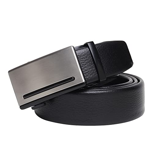 Buy Menfox Men's Artificial Leather Auto Lock Buckle Belt for Men ...