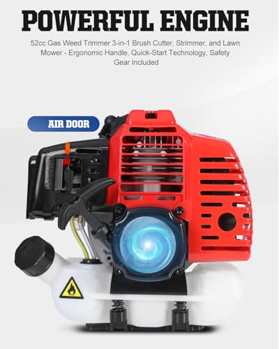 yard force high wheeled gas string trimmer