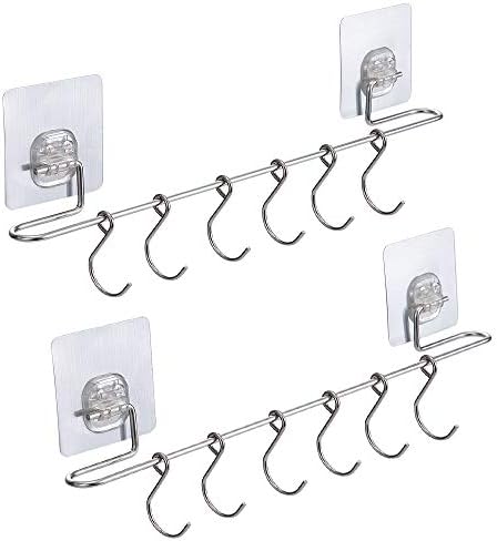 Amazon.com: E-Gtong 2-Pack kitchen Rail Utensil Rack SUS 304 Stainless ...