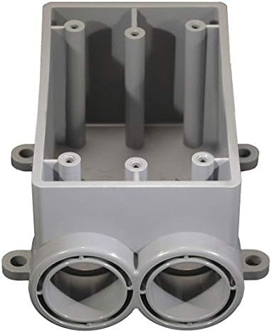 Weatherproof Box, 2Gang, PVC, 36.3 cu. in - Electrical Hubs - Amazon.com