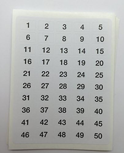 Numbered 1-200 Stickers {400 Labels Total} - Self Adhesive Sticky ...