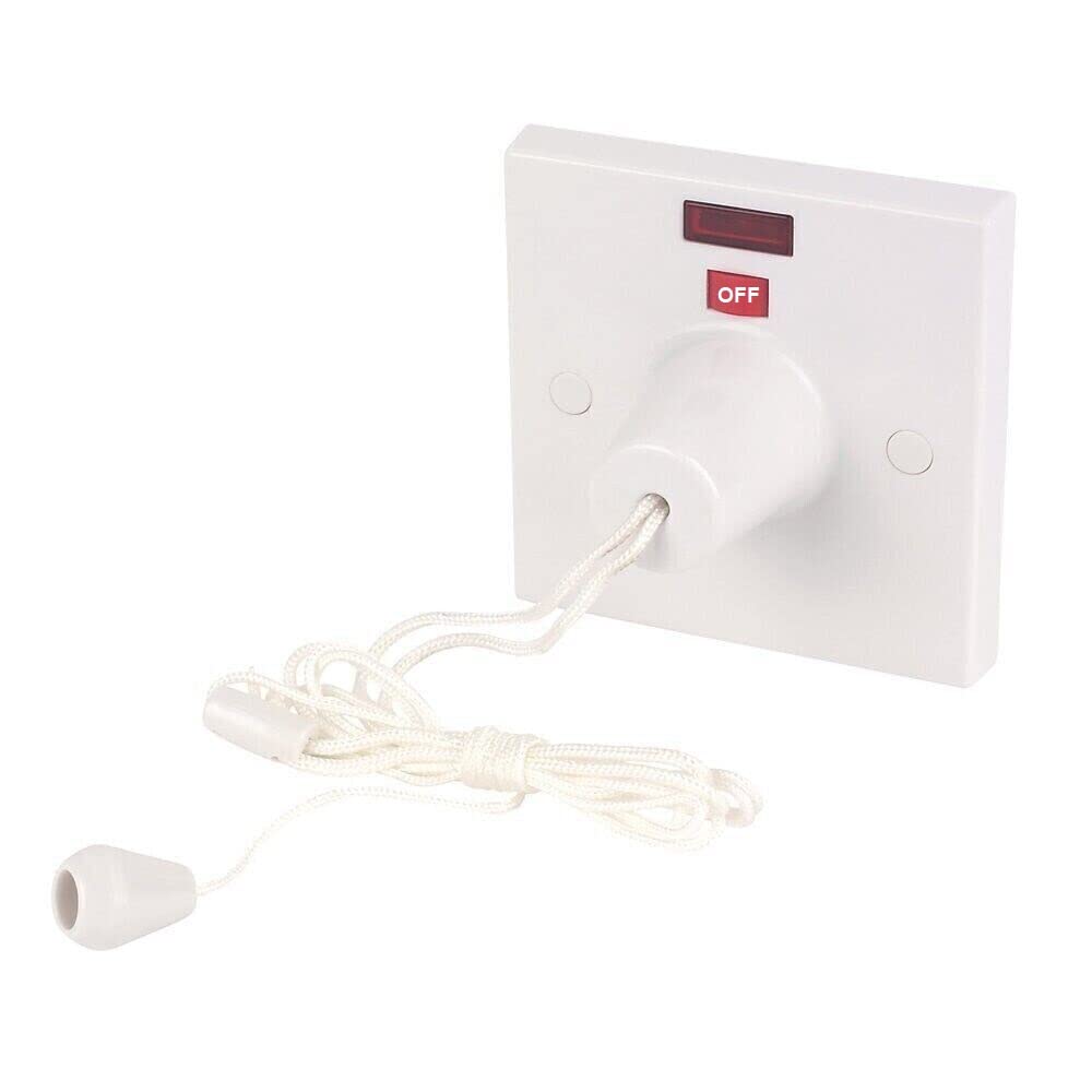 Mr. Gadget's Solutions® Electric Shower Ceiling Switch with Pull Cord ...