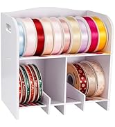 Amazon.com: Krafetto Small Roll Ribbon Storage Organizer Rack, Wall ...