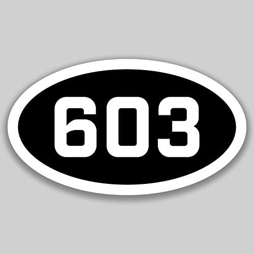 603 Area Code Sticker New Hampshire Manchester Concord Derry City Pride ...