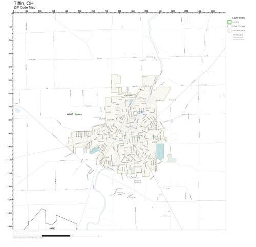 Zip Code Wall Map Of Tiffin Oh Zip Code Map | Desertcart Cyprus