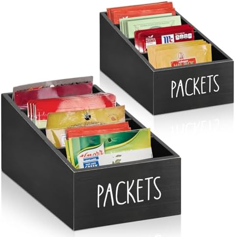 Amazon.com - Set of 2 Seasoning Packet Organizer, Wood Packet Organizer ...