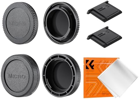 Amazon.com : K&F Concept M4/3 Mount Rear Lens Cap & Body Cap Cover Kit ...