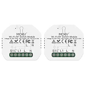 2 PCS Wi-Fi Intelligent Light Switch Wi-Fi & RF Switch Module Hidden ...