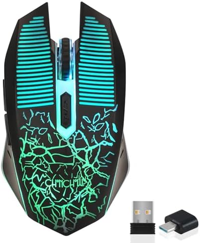 Amazon.com: WolfLawS KM-3 Wireless Gaming Mouse, Rechargeable RGB ...