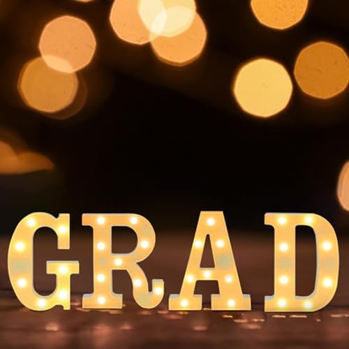 Amazon.com: Graduate LED Lights, 4 LED Marquee Light Up Letters“ GRAD ...