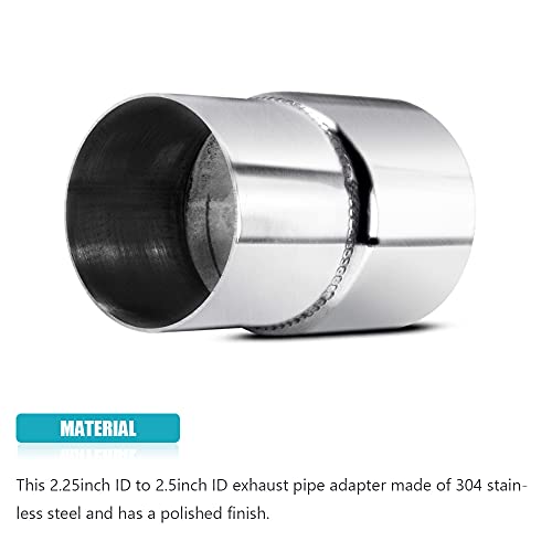 Snapklik.com : 2 PCS Universal 2.25 ID 2.5 ID Exhaust Pipe Adapter ...