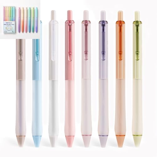 Amazon.com: WRITECH Multicolor 0.5mm&0.7mm Retractable Black Ink Gel ...