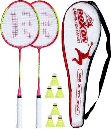 Buy ROXON Rio-2 -Badminton Rackets Set of 2 pcs with Full COVERWITH 6 ...
