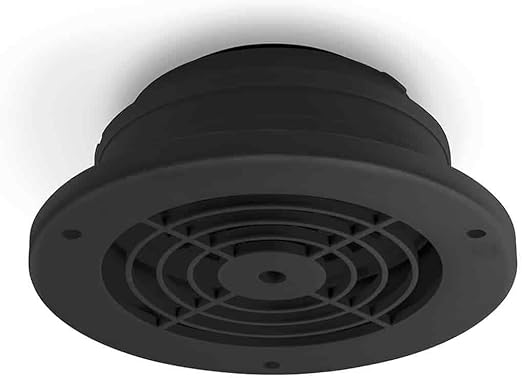SEVBLKX Black Soffit Exhaust Vent 4", 5", 6" – Multi-Diameter Duct ...