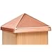4x4 Post Point Cap - Solid Copper (3-1/2" x 3-1/2") - - Amazon.com