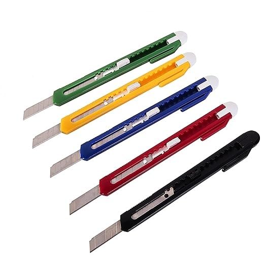 Zone Marketing Multicolor Plastic Body Auto Lock Paper Cutter Blade for ...