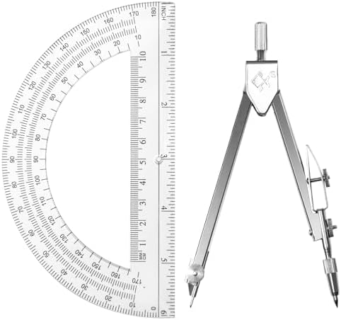 Amazon.com : Tdfronien Students Geometry Math Set, Drawing Compass and ...