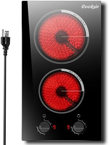 Amazon.com: Jessier 2 Burner Electric Cooktop - 12 Inch Plug in ...