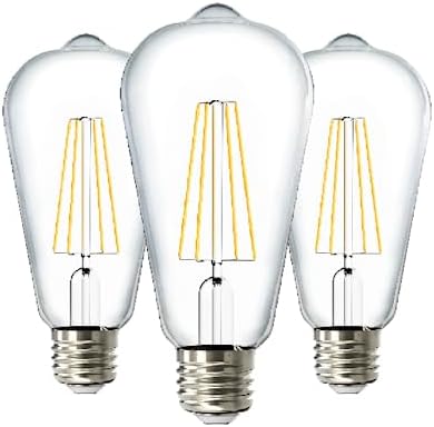 Sunco 7 Pack 60W Vintage LED Edison Bulbs Equivalent 8.5W CRI92 800 ...