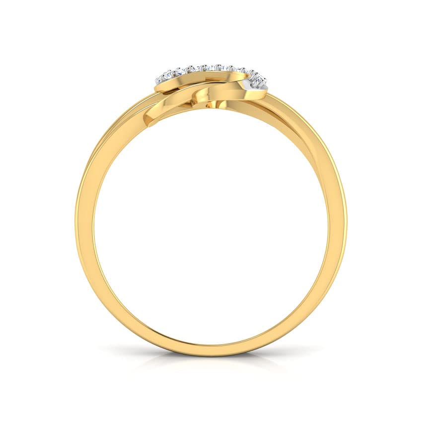 Buy CARATGLITZ Designer Gold And Diamond Jewellery Figure 8 Knot Ring ...