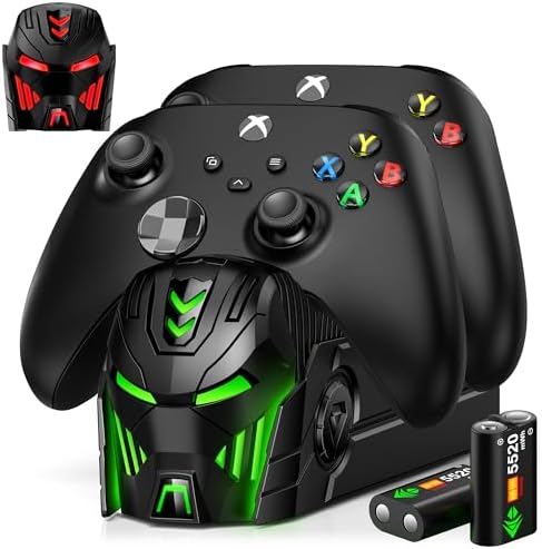 Amazon.com: Xbox Controller Charger Station with 2x5520mWh Rechargeable ...