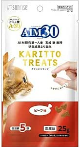 Amazon | AIM30 カリッとトリーツ ビーフ味 5g×5袋 | サンライズ | スナック 通販