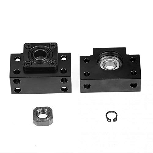 Buy Ochoos 1Set Ball Screw Bearing Fixed+Floated Side Bearing End ...
