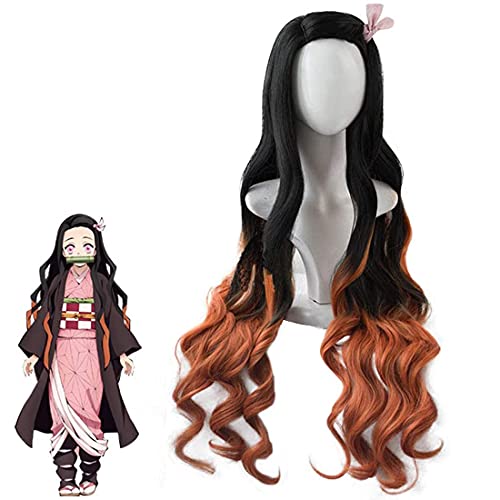Kamado Nezuko Demon Slayer Wig, Japanese Anime Character Cosplay Wigs ...