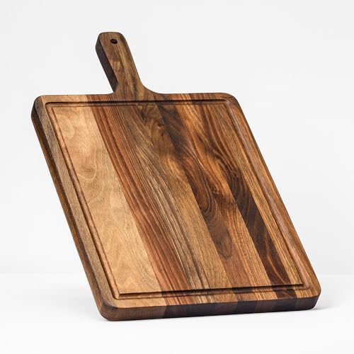 Amazon.com: Muso Wood Small Cutting Board with Handle, Walnut Wooden ...