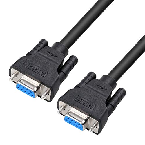 DTech DB9 RS232 Serial Cable 9 Pin Female to Female Null Modem Cord ...